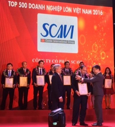 Scavi đạt top 500 DN lớn nhất Việt Nam năm 2016